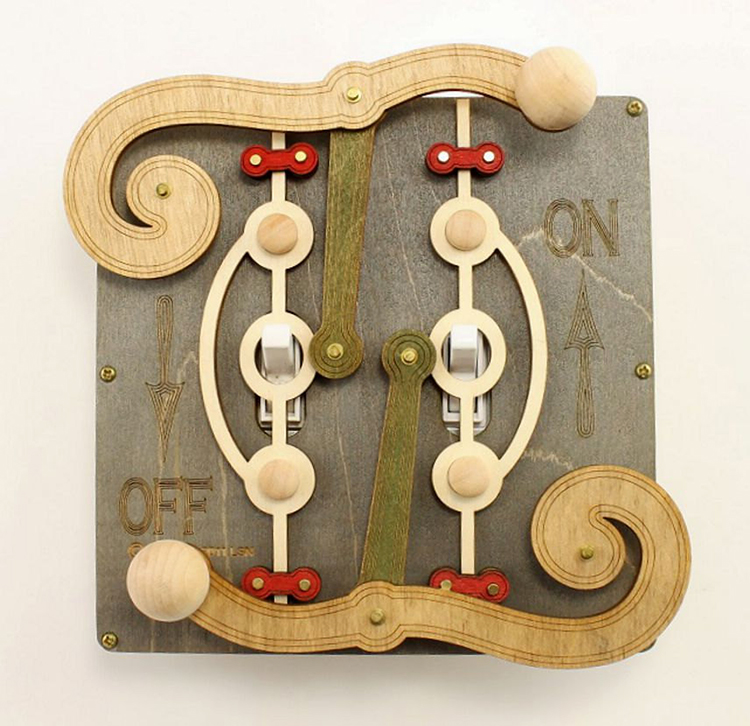 Interactive Steampunk Light Switch Covers Featuring Functional Gears ...