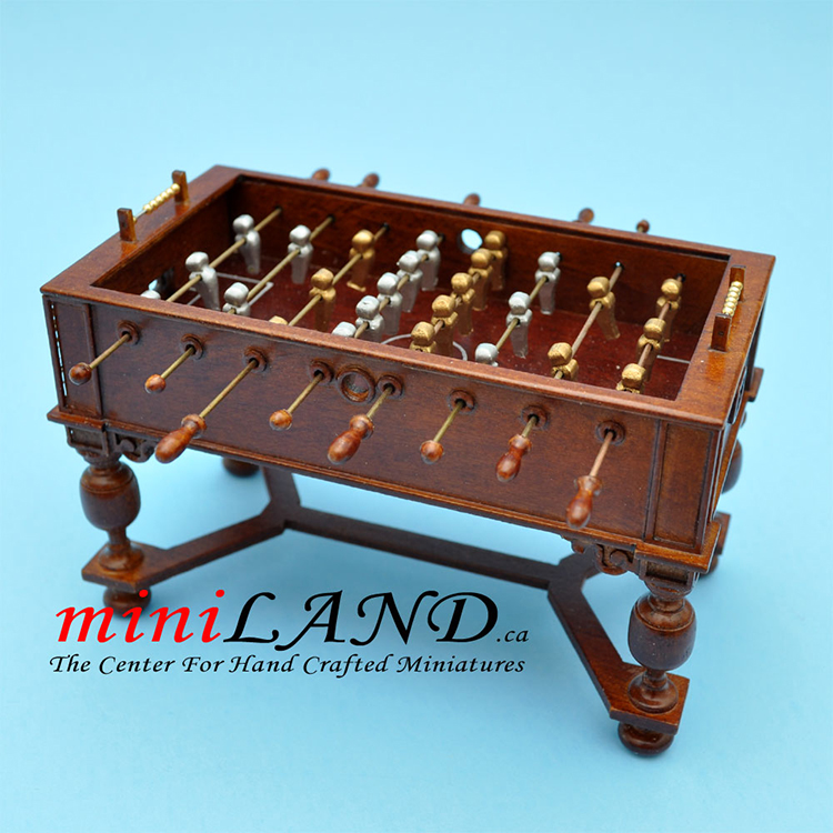 Highly Detailed Miniature Wooden Foosball Tables