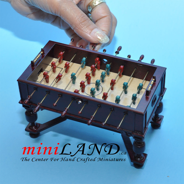 Highly Detailed Miniature Wooden Foosball Tables