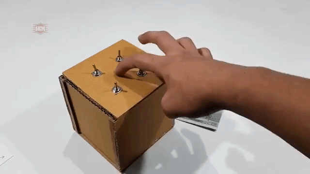 Electronic Puzzle Box That Jumps When Unlocked