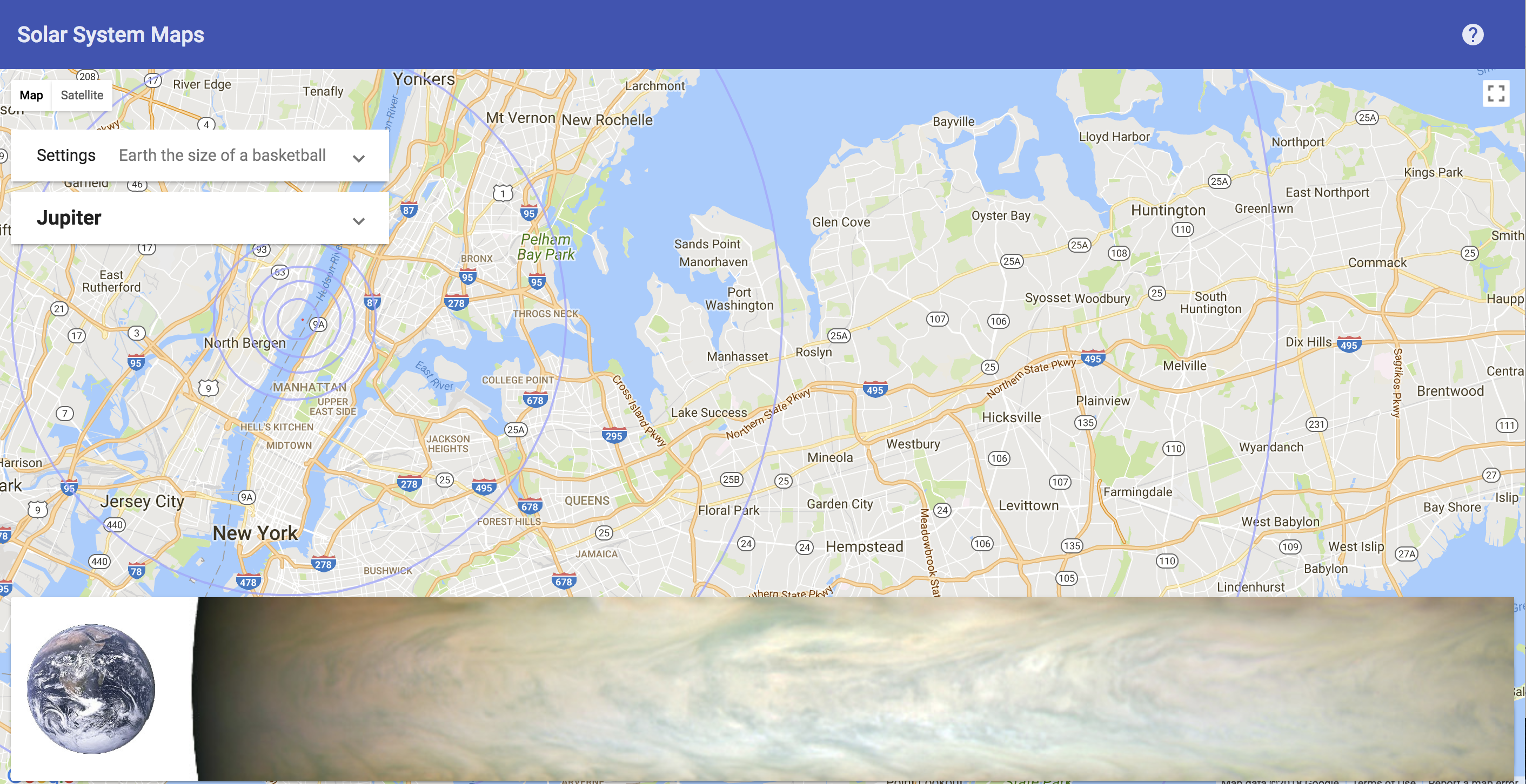 An Interactive Map Showing the Range of the Solar System If Earth Were ...