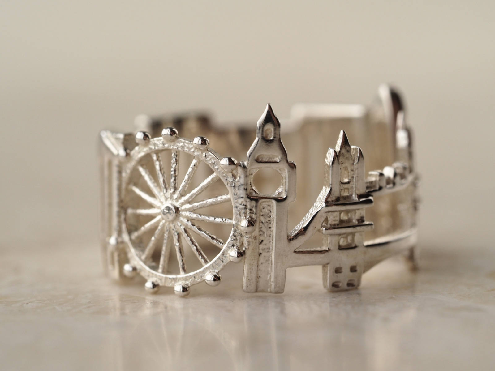 Stunning Cityscape Rings Featuring Significant Geographic Icons From ...