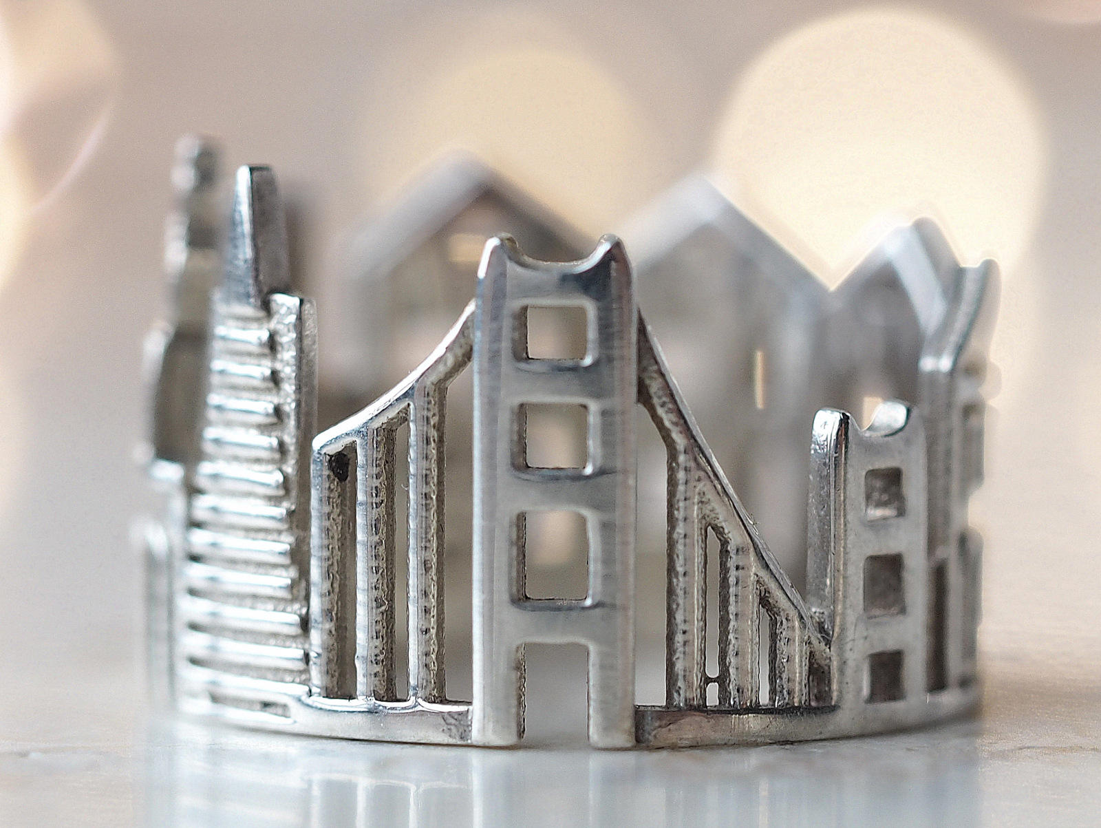 Stunning Cityscape Rings Featuring Significant Geographic Icons From ...