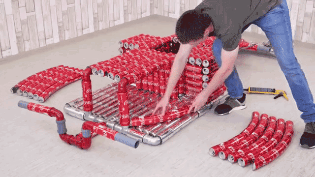 How to Build a Giant Coca-Cola F1 Race Car Using Coke Cans, PVC Pipe ...