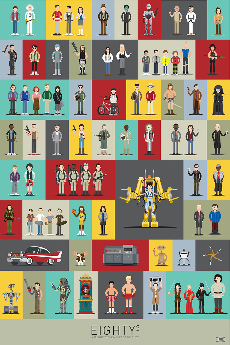 Eighty², Awesome Illustrations of 80 Characters From 57 Popular 1980s ...