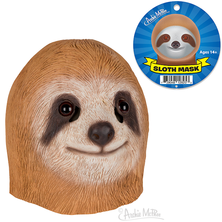 A Full Head Smiling Sloth Mask That Unleashes One's Hidden Inner Beast ...