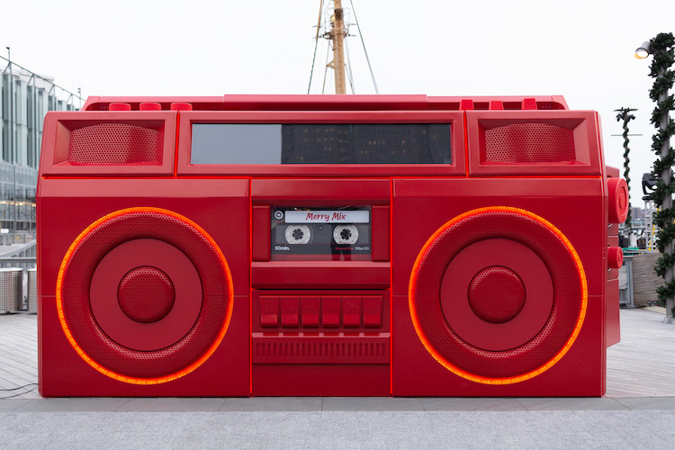 A Giant Red Boombox In New York City That Starts a Massive Holiday ...