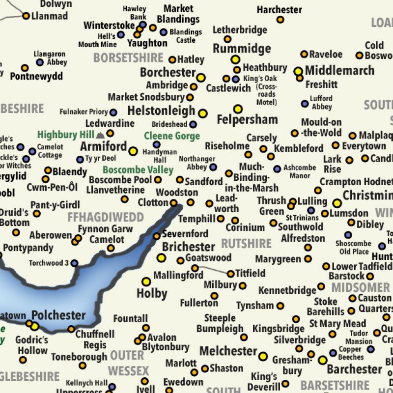 A Clever Map of Great Britain That Plots Fictional Locations From Film ...