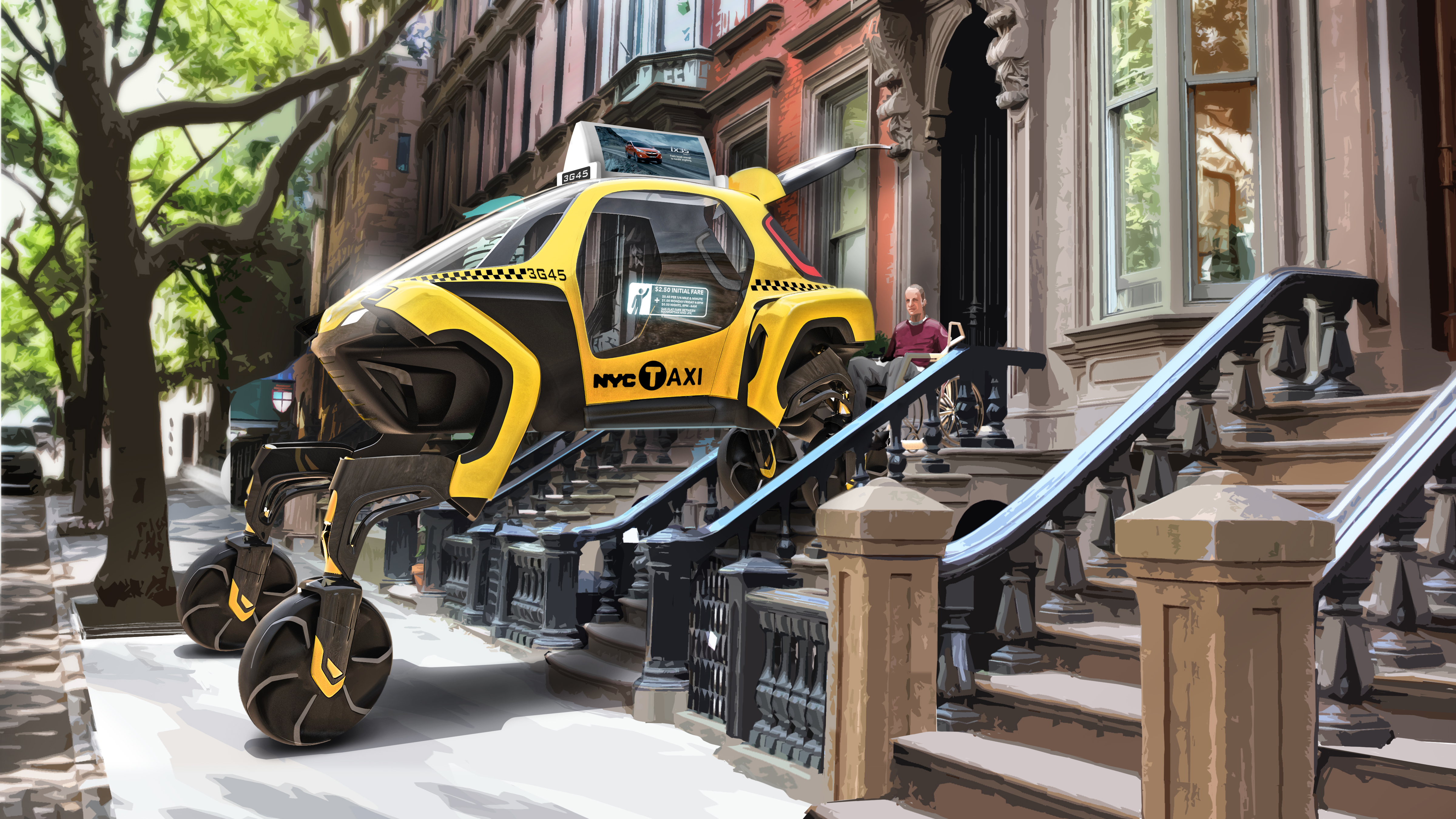 New Hyundai 'Walking Car' Concept Emergency Vehicle Uses Articulating ...