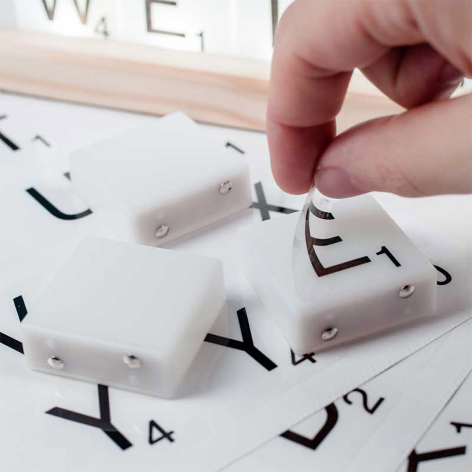 Illuminated Scrabble Tiles With Changeable Letters