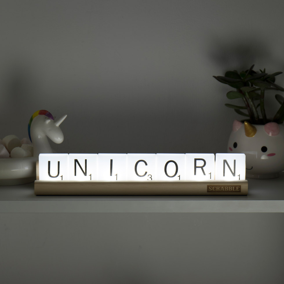 Illuminated Scrabble Tiles With Changeable Letters