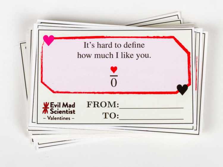 Nerdy Science and Math Themed Valentine's Day Cards by Evil Mad ...