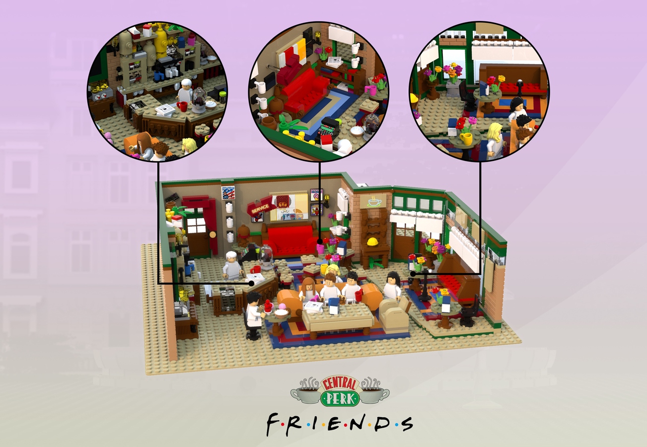 A LEGO Recreation of 'Central Perk', The Beloved Coffee Shop Featured ...