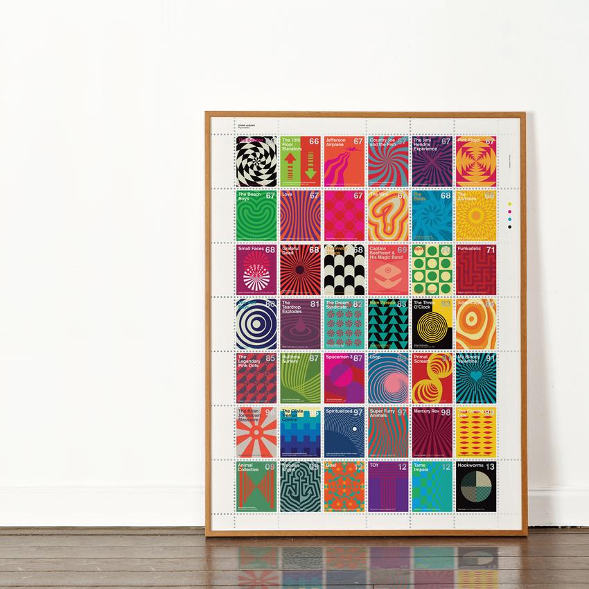 Colorful Posters With Iconic Rock Albums of Different Genres Reimagined ...