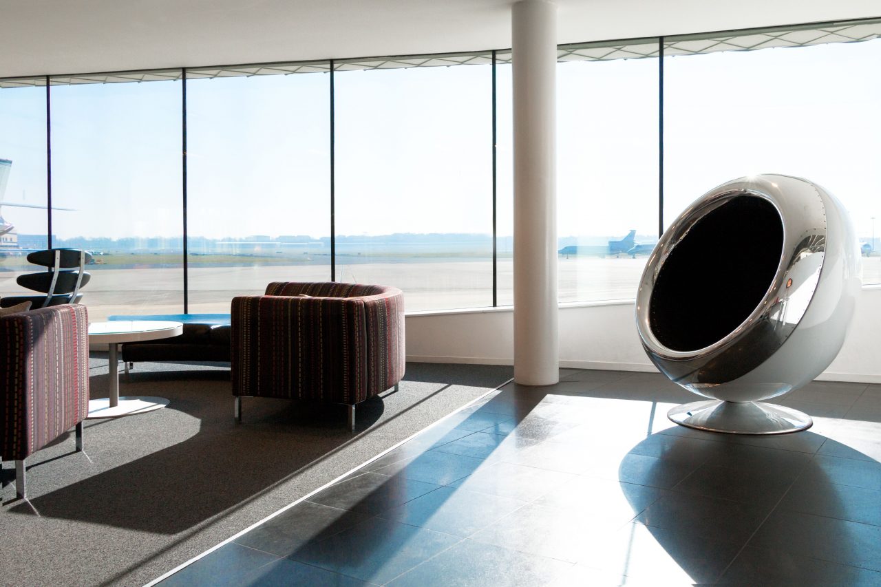 An Ultra Modern Enclosed Chair Made Out of a Jet Engine Cowling From a ...
