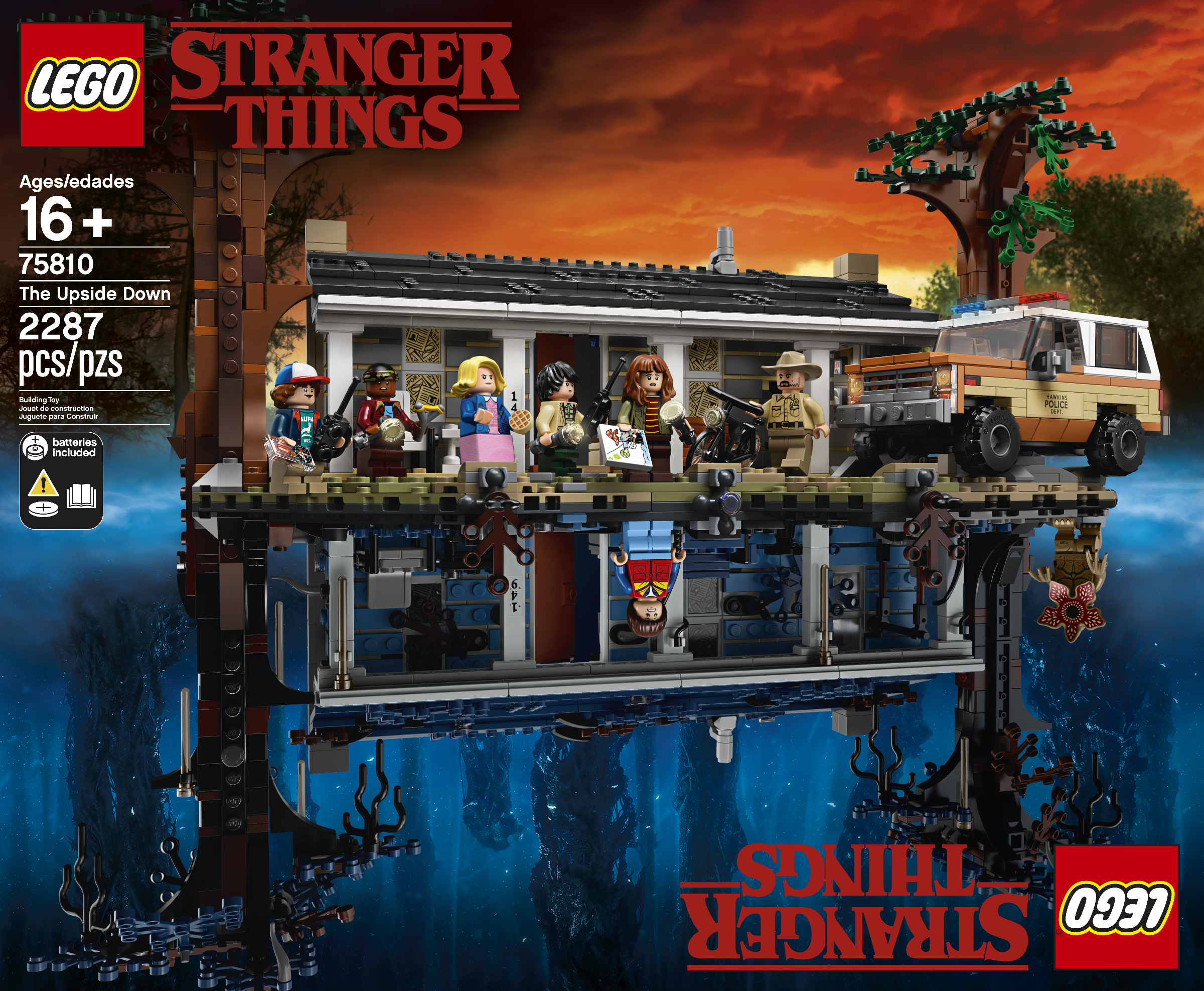 An Incredible 'Stranger Things' Byers' Home LEGO Set That Can Be Flipped Over to 'The Upside Down'