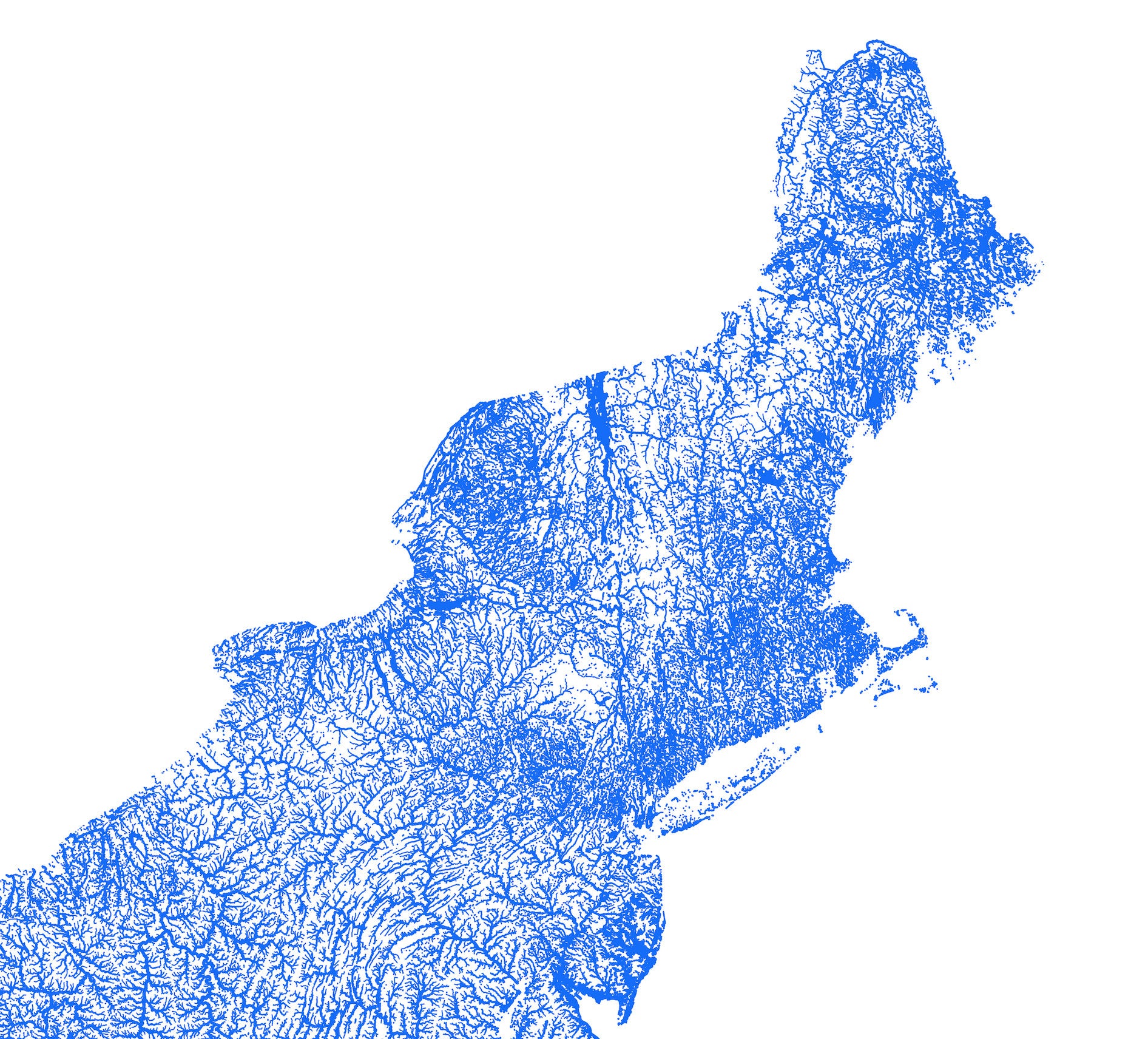 An Intricately Detailed Map Showcasing the Thousands of Rivers and ...