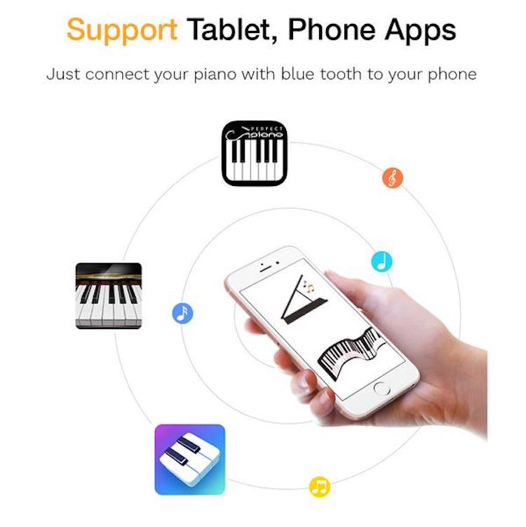 Piango, A Flexible Electronic Piano With Pedal and Speaker That Can Be ...