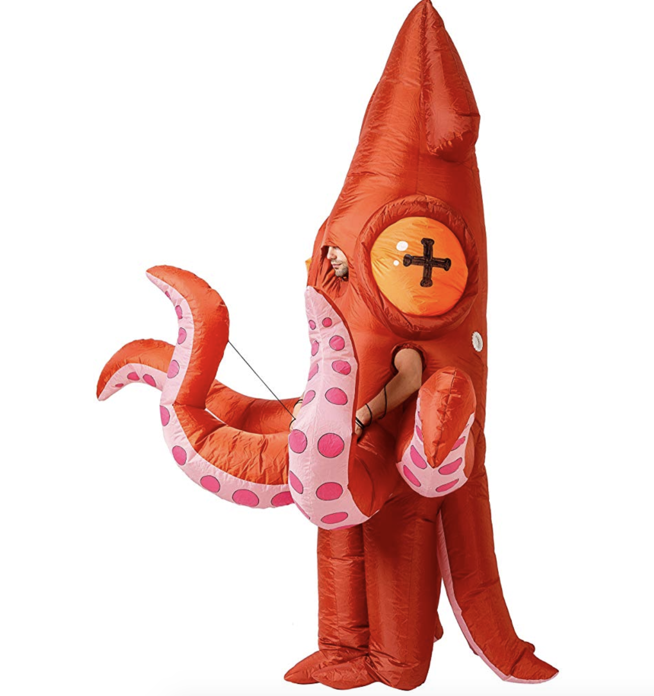 Inflatable Giant Squid Costume With Articulating Arms