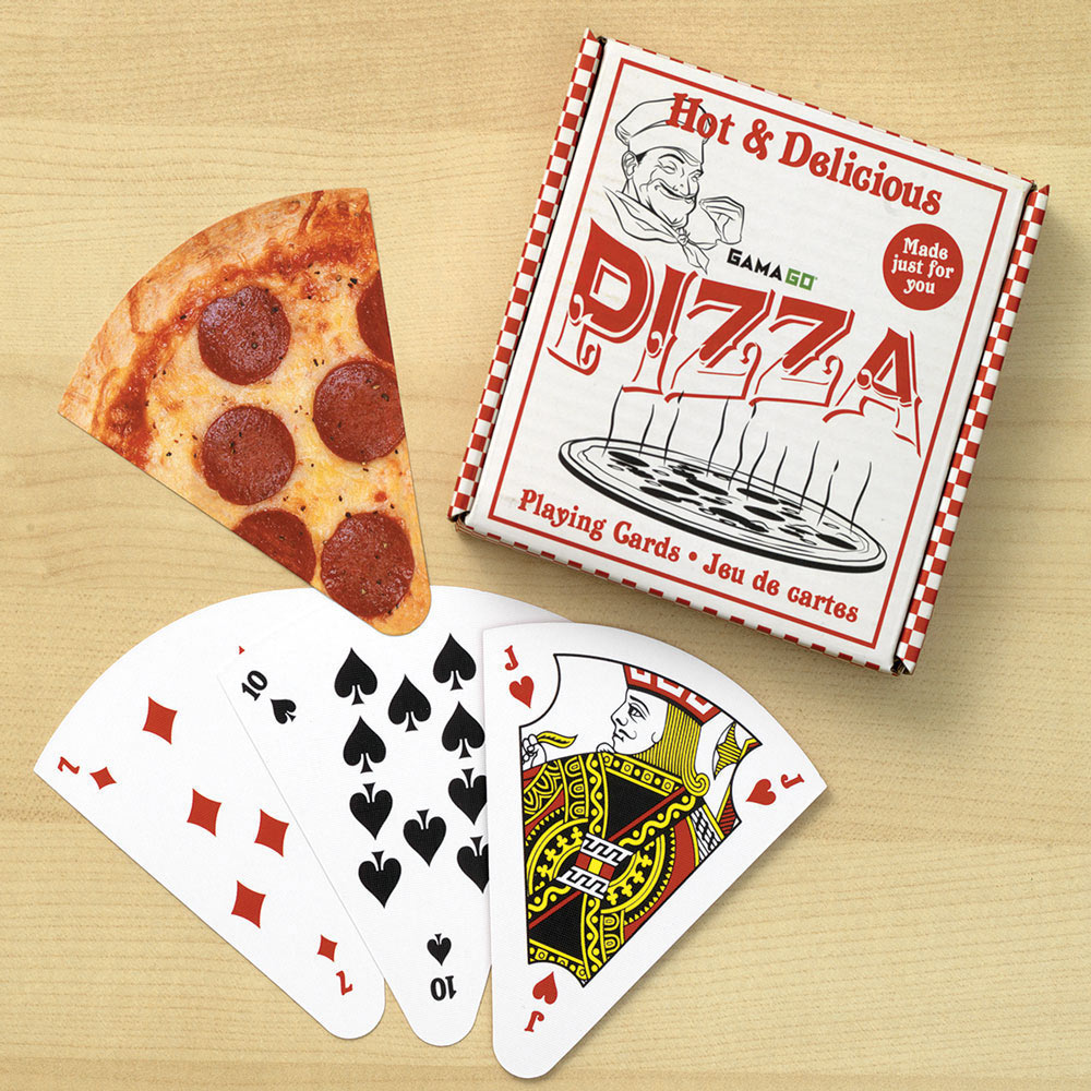 Playing Cards Shaped Like Slices of Pizza