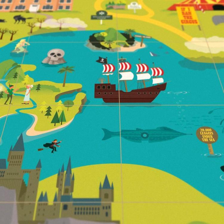 A Colorfully Illustrated Map That Celebrates the Magic of Children's ...