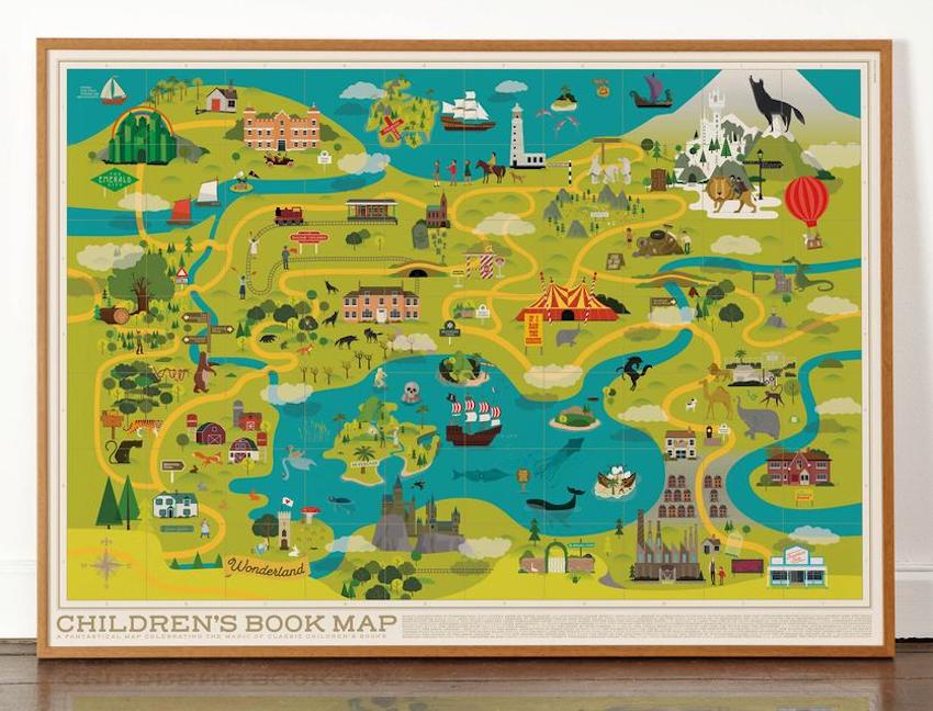 A Colorfully Illustrated Map That Celebrates the Magic of Children's ...