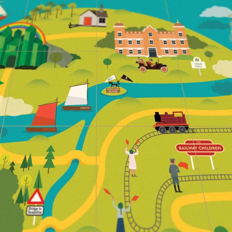 A Colorfully Illustrated Map That Celebrates the Magic of Children's ...