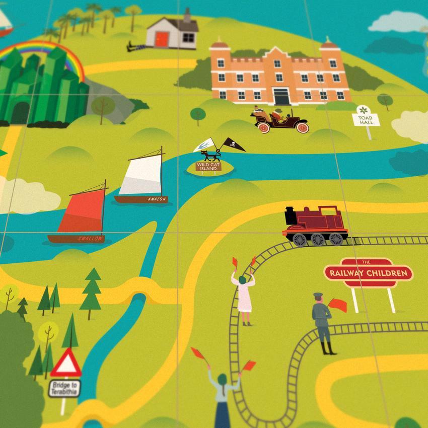 A Colorfully Illustrated Map That Celebrates the Magic of Children's ...