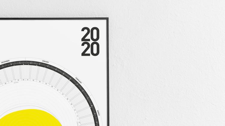 Clever 2020 Circular Calendars That Visualize the Possible Annual Hours ...