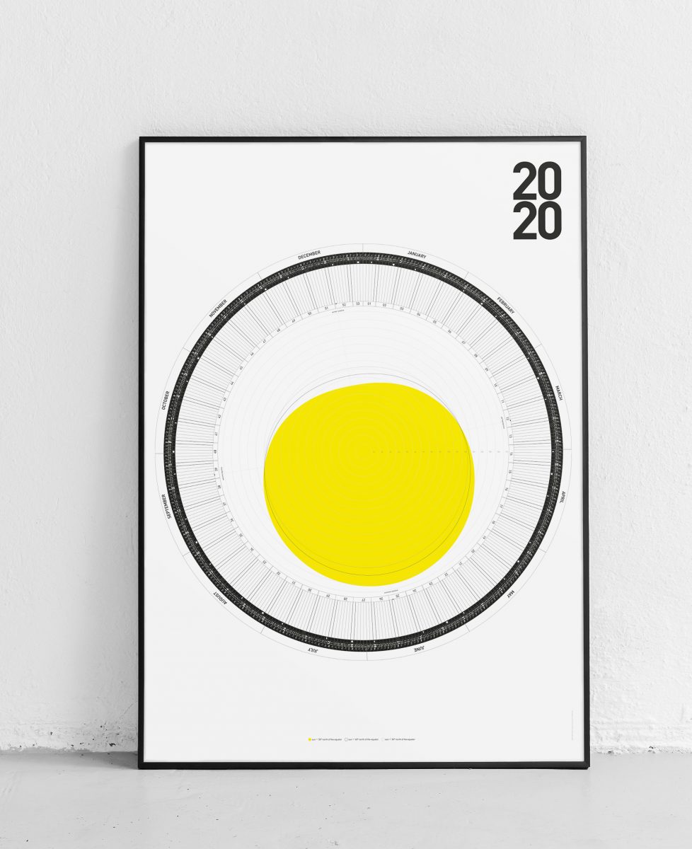 Clever 2020 Circular Calendars That Visualize the Possible Annual Hours ...