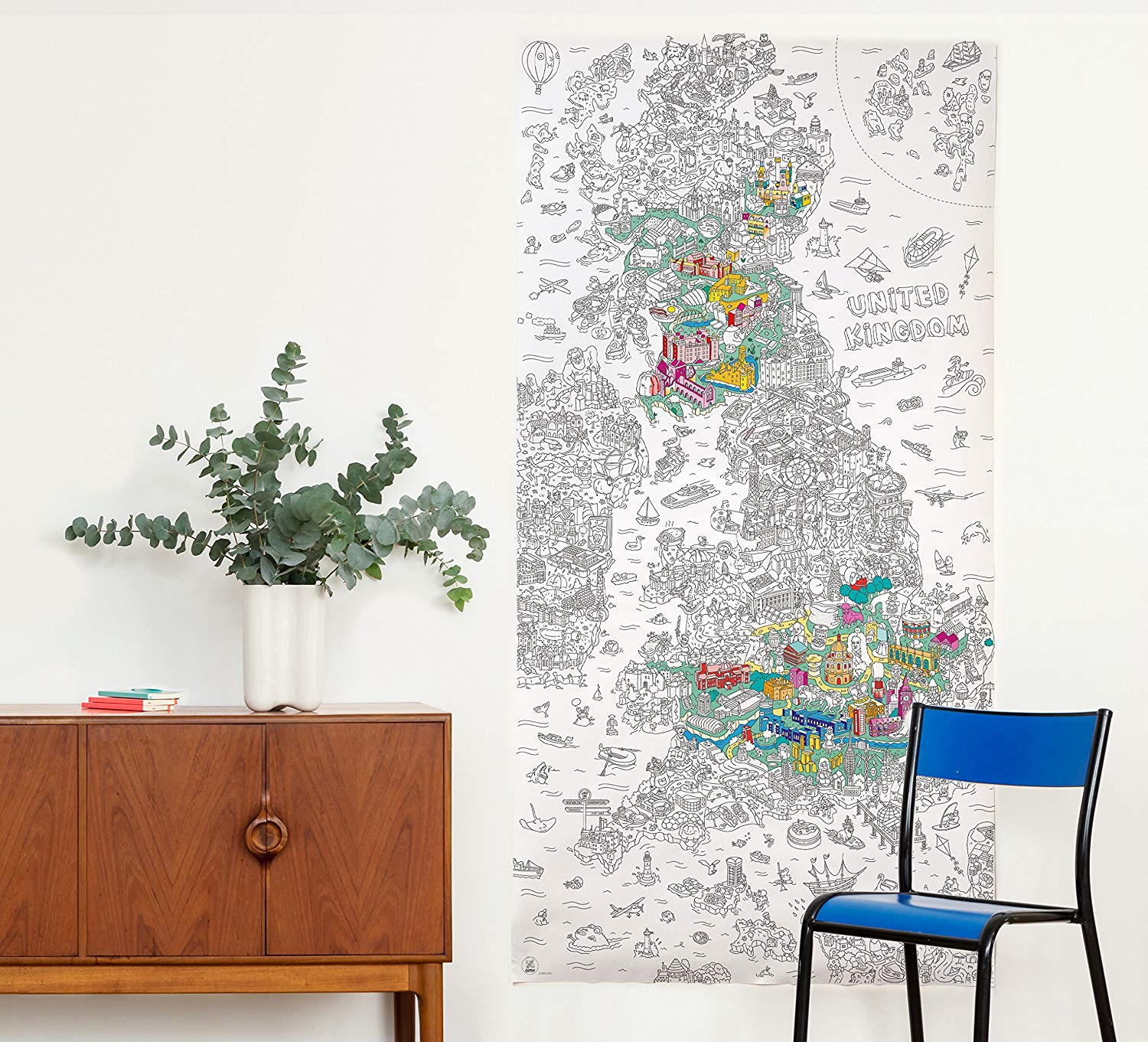Giant Illustrated City Maps Made For Coloring Both Inside and Outside ...