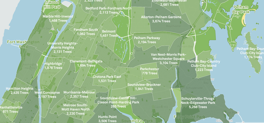 An Interactive Map That Shows All the Public Trees in Each Neighborhood ...