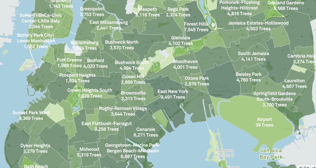 An Interactive Map That Shows All the Public Trees in Each Neighborhood ...