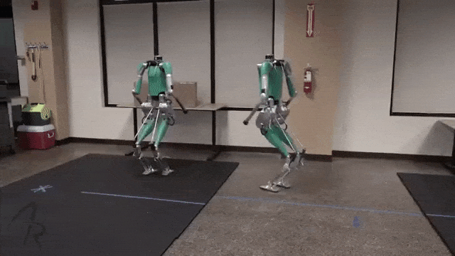 Twin Bipedal 'Digit' Robots Do a Happy Dance After Finishing a ...