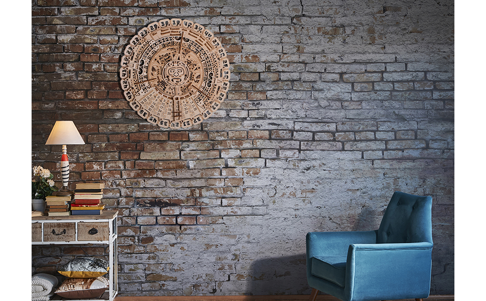 A Beautiful Wooden Mayan Calendar Mechanical Puzzle