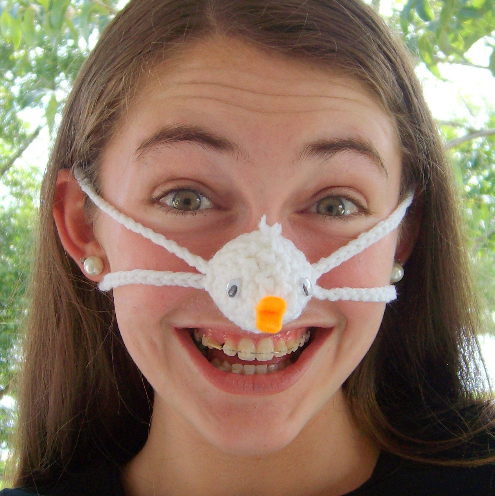 Adorable Crocheted Animal-Shaped Nose Warmers