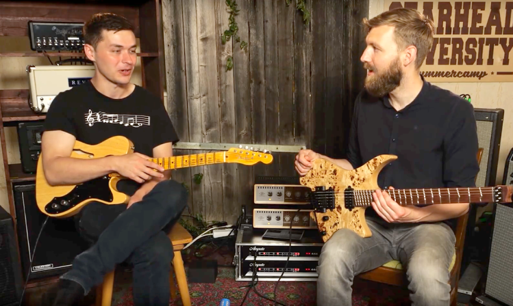 Side-by-Side Comparison of a Squiggly Fretted True Temperament Guitar ...