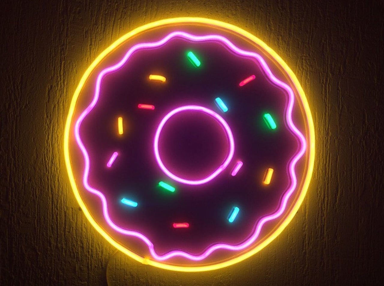 An Unbreakable LED Neon Doughnut Sign