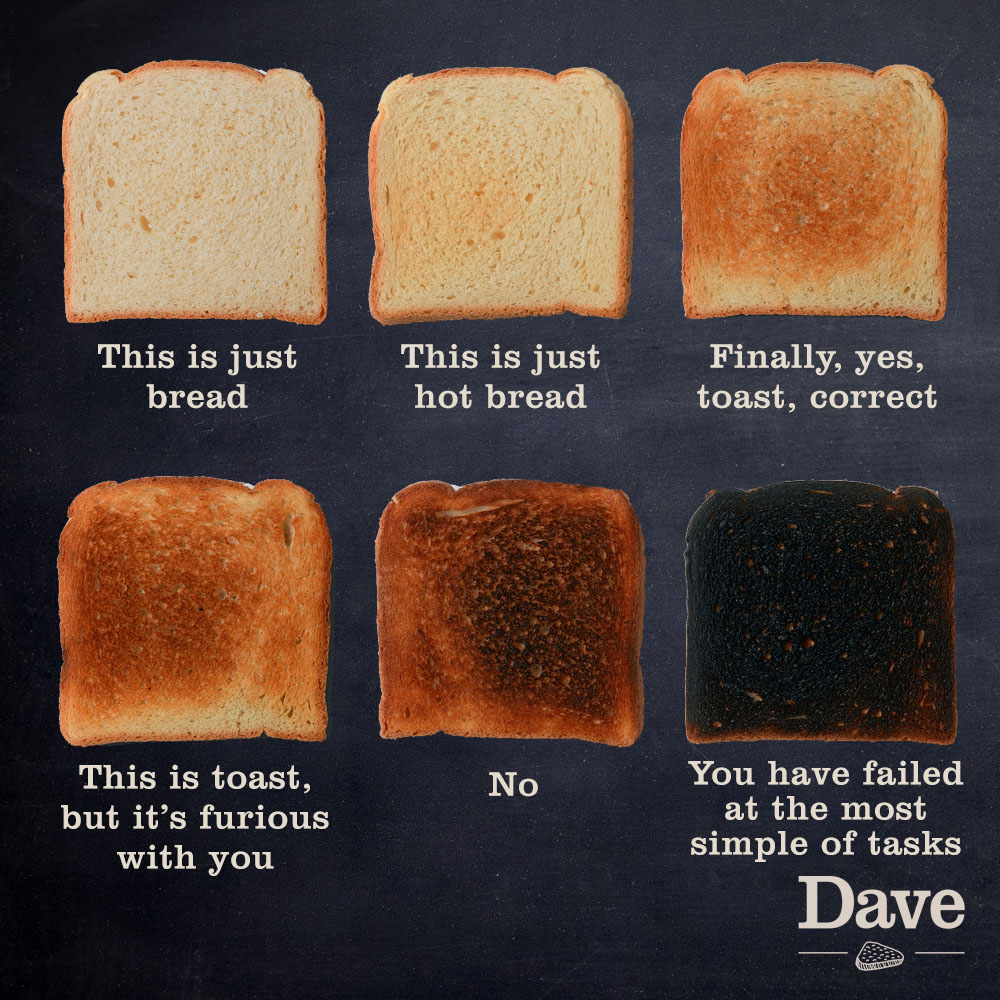 A Chart Showing the Proper Shade of Toast