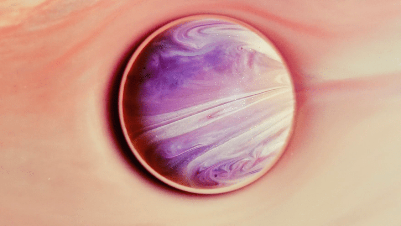 Miniature Planets Made of Paint, Oil, Ink and Soap Hypnotically Revolve ...