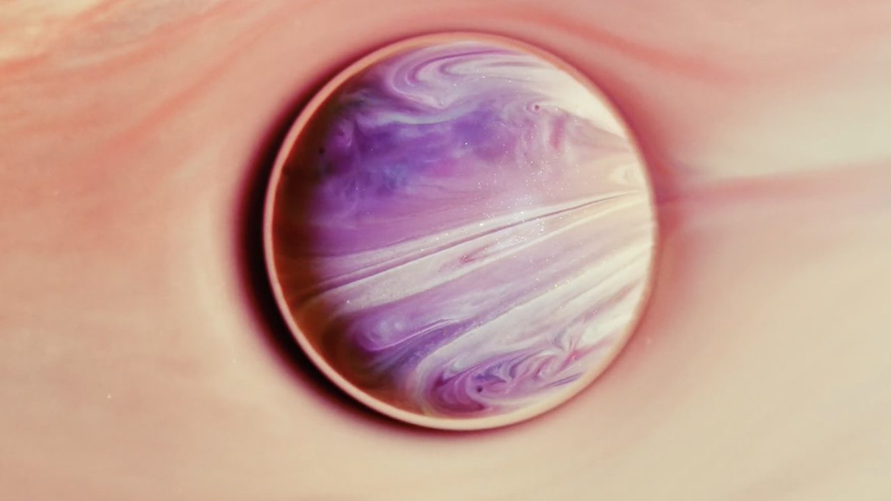 Miniature Planets Made of Paint, Oil, Ink and Soap Hypnotically Revolve ...