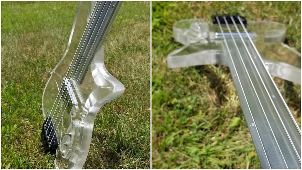 A Translucent Bass Made Out of Reclaimed Acrylic