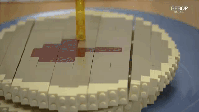 Yummy Stop-Motion Animation Showing the Preparation of LEGO Pancakes ...