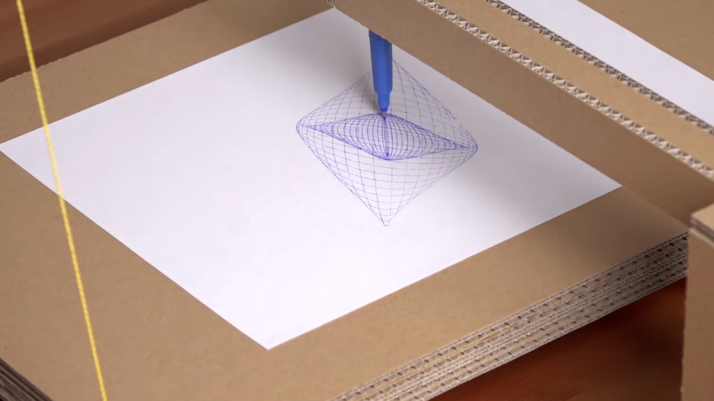 A Kinetic Cardboard Structure That Uses Pendulums to Create Lissajous ...