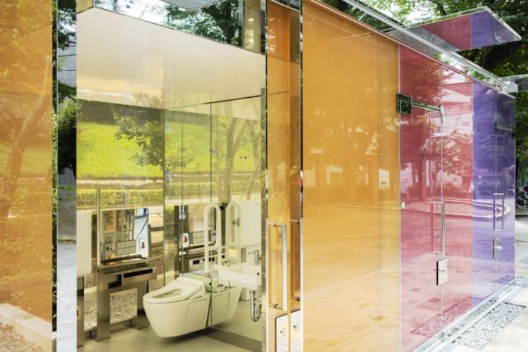 Colorful Public Restrooms in Tokyo With Transparent Glass Walls That ...
