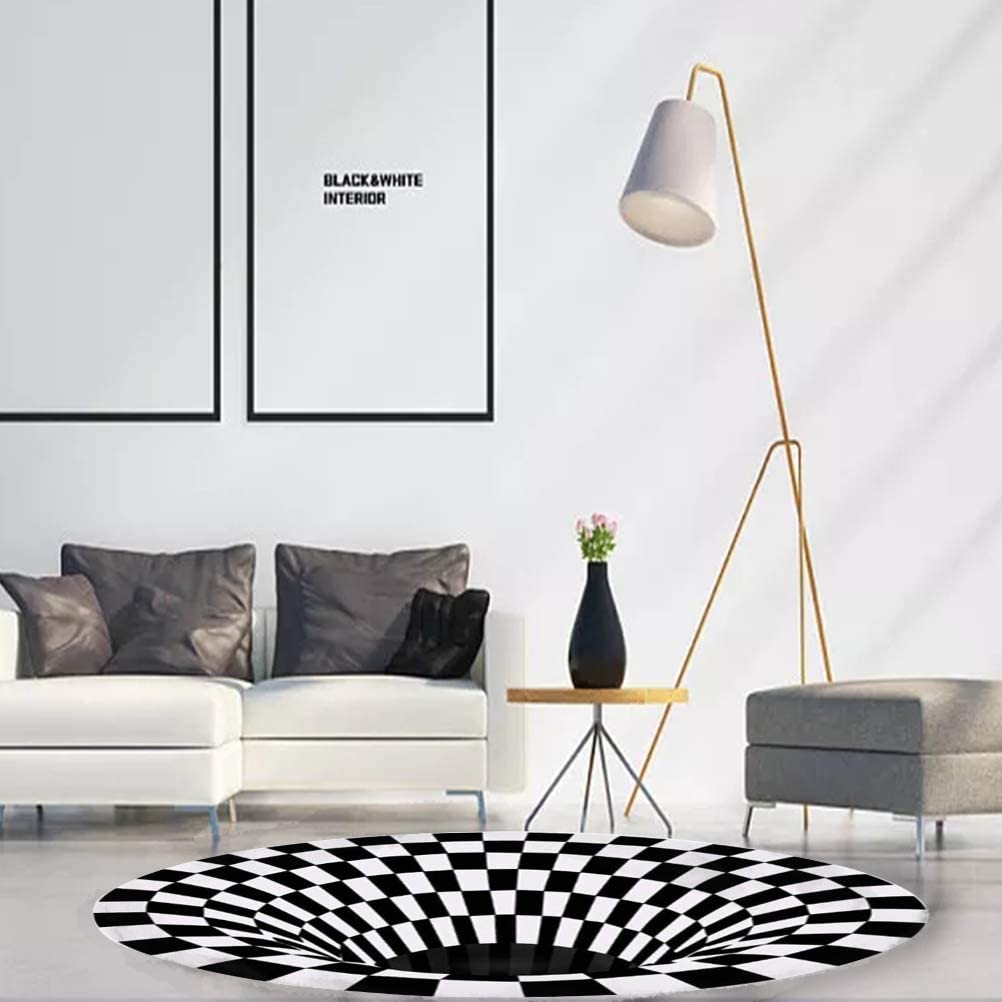 A Clever 3D Checkered Rug That Creates the Optical Illusion of a Gaping ...
