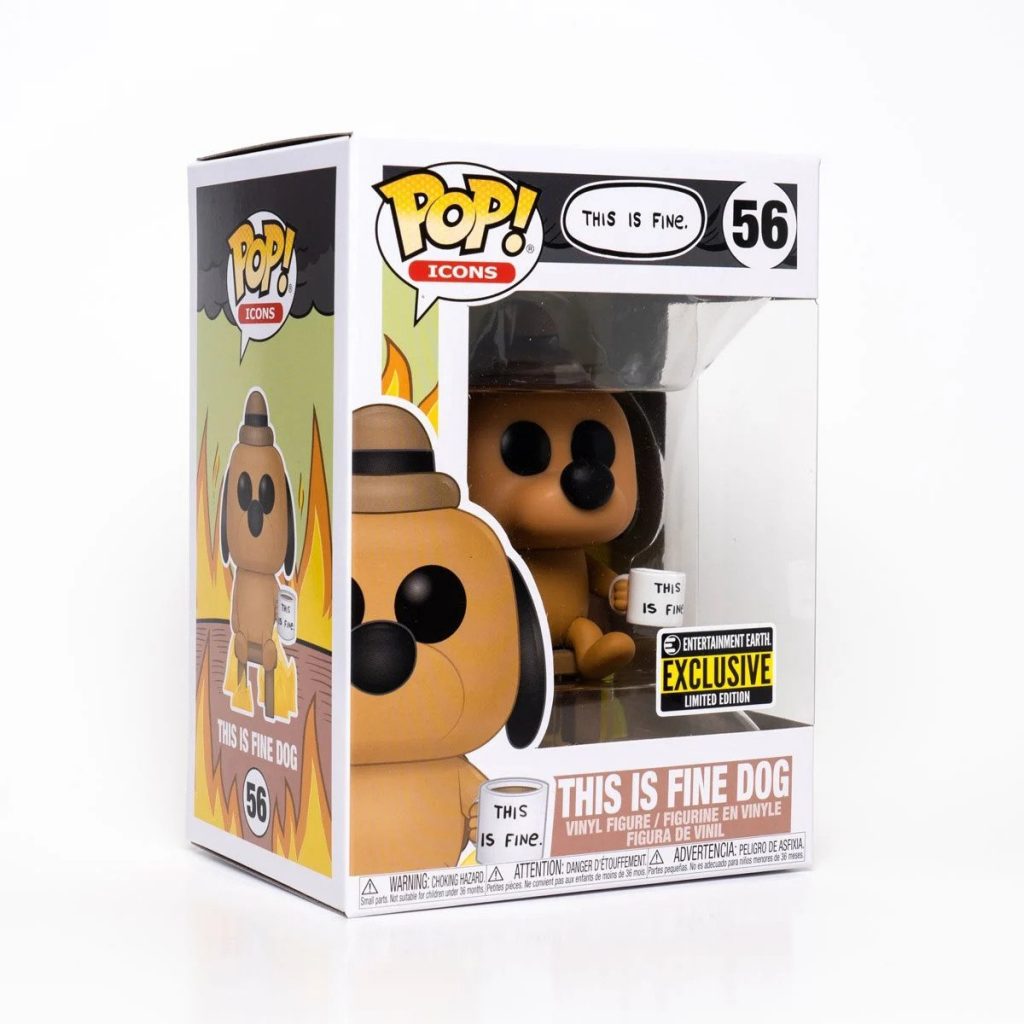 'This is Fine' Vinyl Figure Based on the Meme of a Dog Who's OK With ...