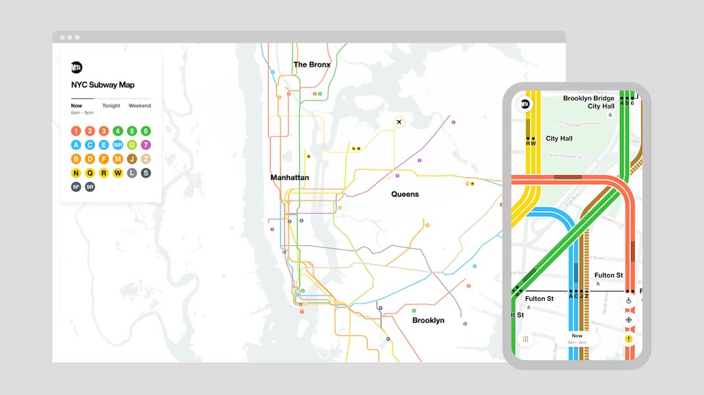 MTA Introduces a Redesigned NYC Live Subway Map