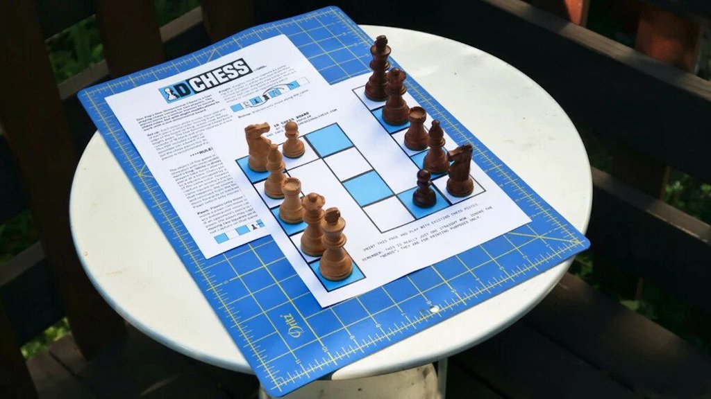 A Printable One-Dimensional Chess Game By Doc Pop
