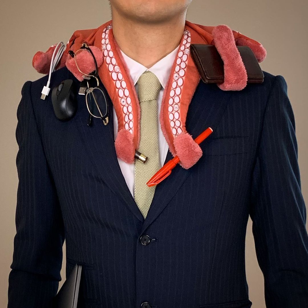 A Soft Cuddly Wearable Plush Octopus That Offers a Few Extra Hands ...